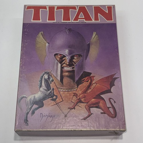 Vintage TITAN Bookcase Fantasy Board Game Avalon Hill 💯 Complete Pre ...