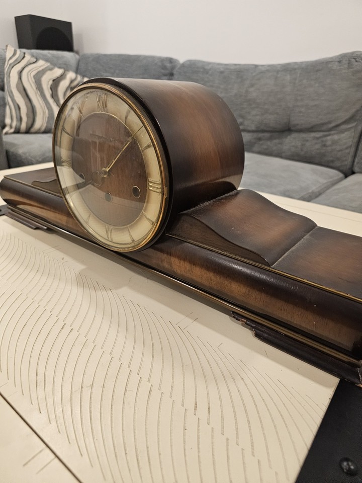 Loricron Westminster Chime Mantel Clock Vintage Wooden German Timepiece ...