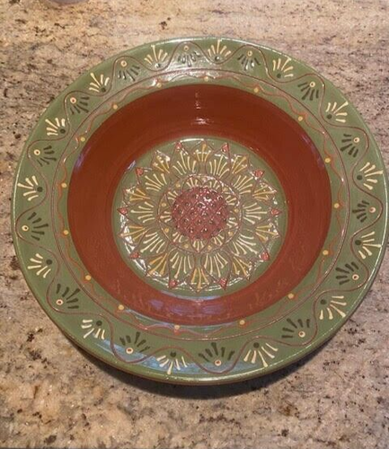 Lester Breininger 1935-2011 Fine Example PA German Pottery Redware Bowl ...
