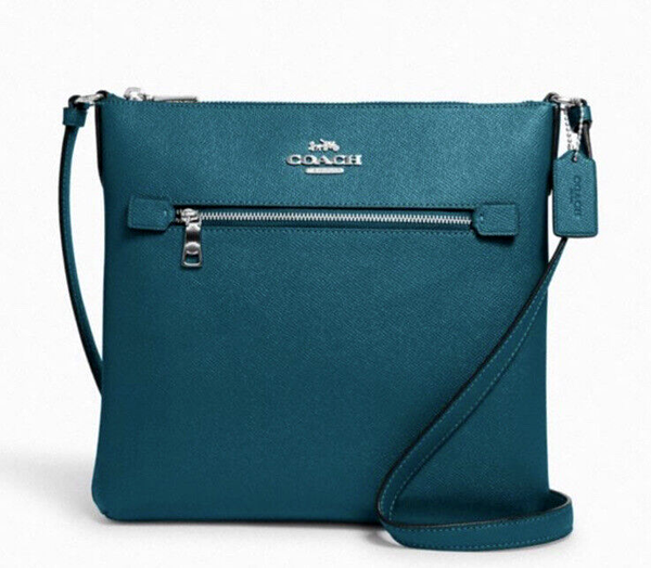 Coach Rowan File Leather Bag - IM/Peacock (C1556) for sale online | eBay