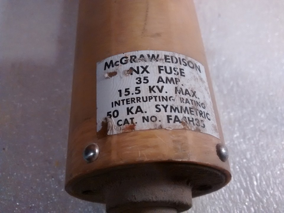 McGraw Edison NX Fuse 35 Amp 15.5 KV Max 50 KA Symmetric FA4H35 - Fast ...