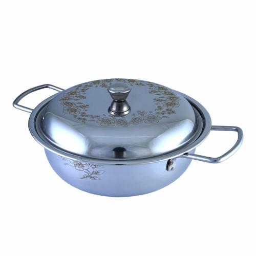 Serving Bowl Pot with Lid and 2 Side Handle, Perfect Cookware , 1000 ml ...