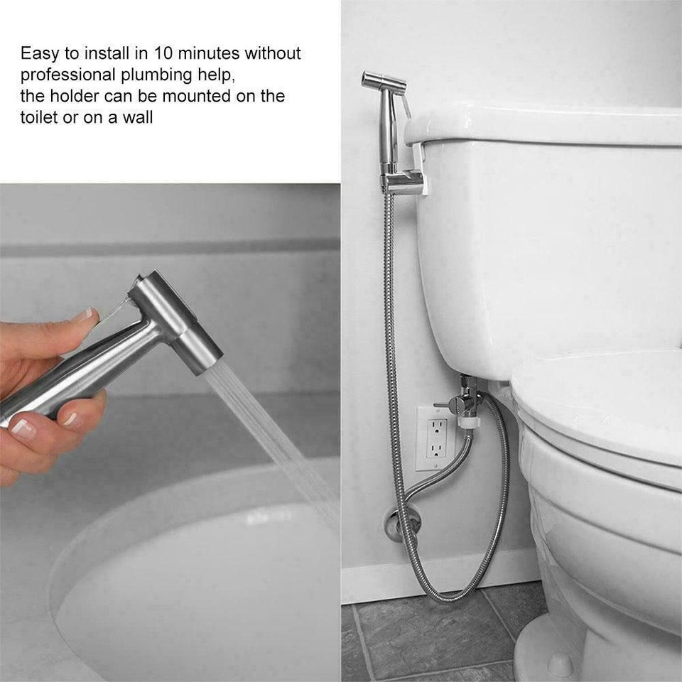 Stainless Steel Toilet Bidet Sprayer Handheld Bathroom Spray Attachment ...