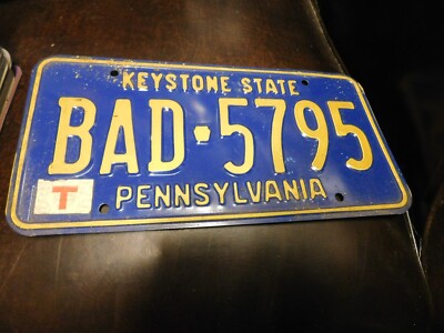 Pennsylvania License Plate PA # BAD 5795 Tag Expired before 2019 | eBay