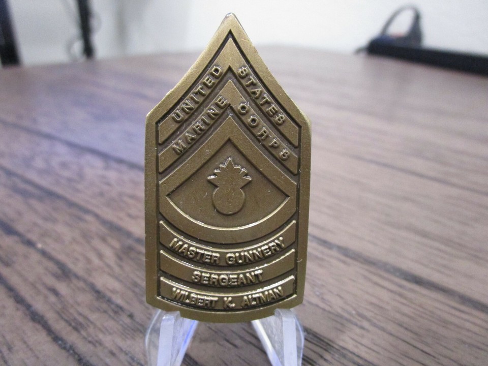 USMC Master Gunnery Sergeant Wilbert K Altman Challenge Coin #79L | eBay