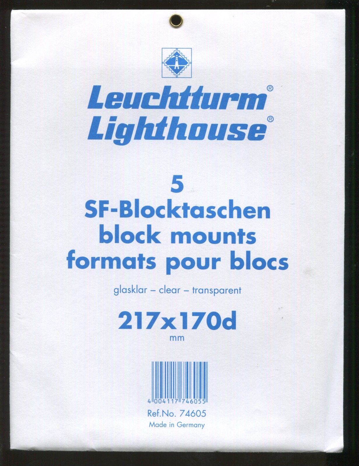 Pack of 5 - Lighthouse Pre-Cut Stamp SF-Block Mounts 217x170d - Clear ...