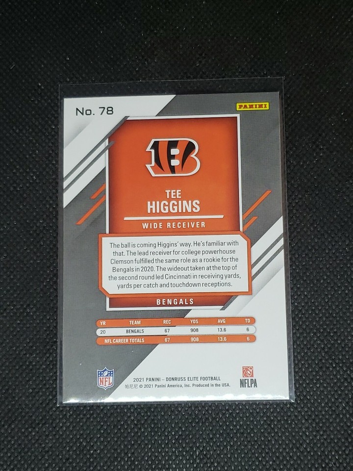 2021 Panini Elite Football TEE HIGGINS #78 Cincinnati Bengals | eBay