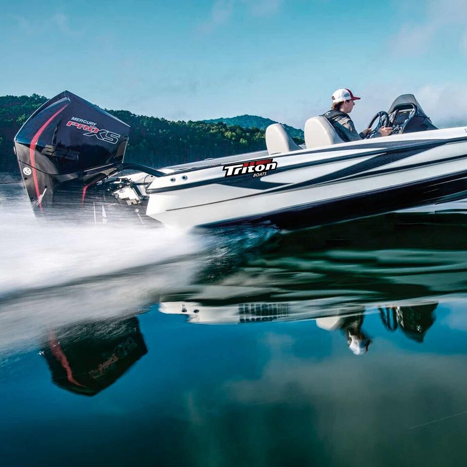 Triton Boats Fishing Boat Vinyl Sticker Sponsor Hull Walleye Bass Ski ...
