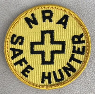 Yellow NRA SAFE HUNTER 3” Round Embroidered Patch | eBay