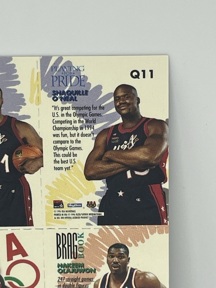1996 SkyBox USA Basketball - Quads #Q11 Shaq Malone Hakeem Robinson | eBay