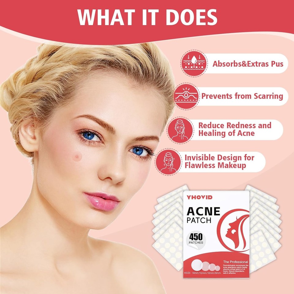 450 Pimple Patches for Face, Hydrocolloid Acne Zit Covers,... | eBay