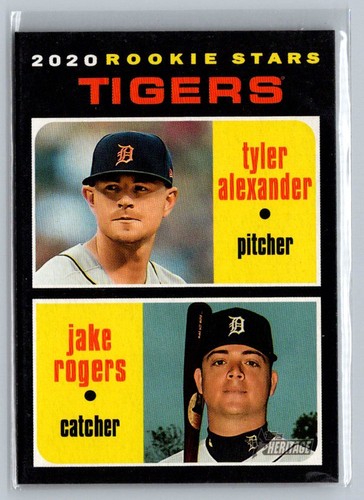 2020 Topps Heritage #39 Tigers 2020 Rookie Tyler Alexander Jake Rogers ...