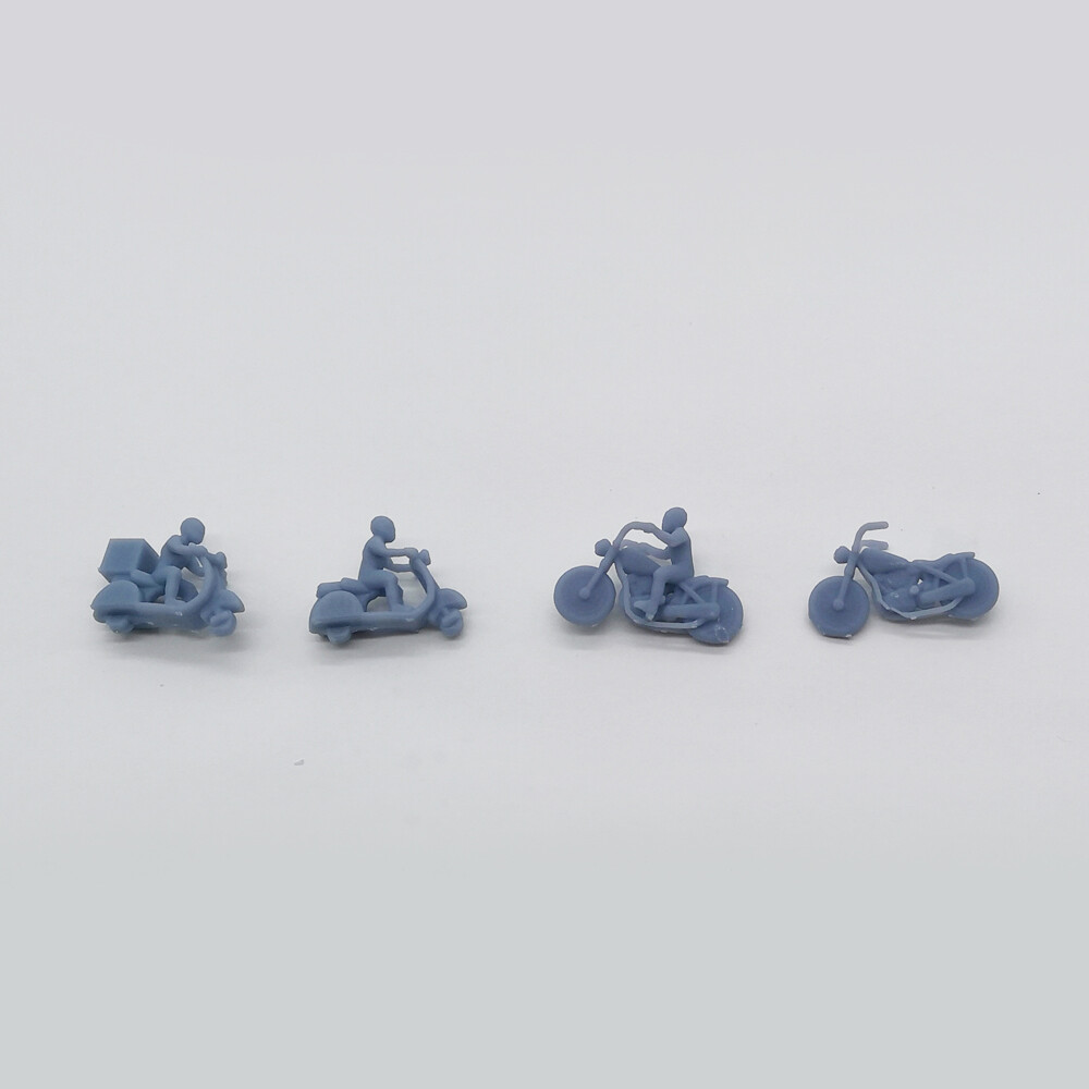 Outland Models Railway Miniature Motorcycle and Scooter Set HO Scale 1: ...