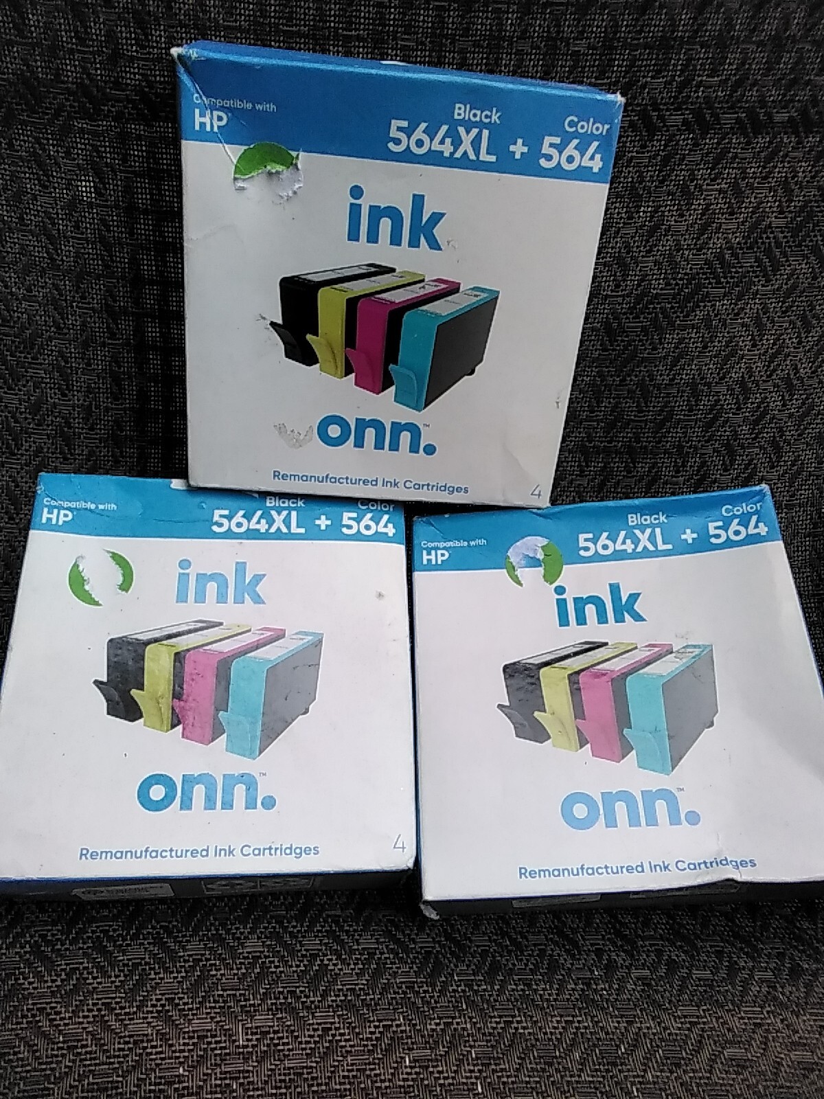 3 Packs ONN COMBO INK 564 Xl Black + 564 Color-Pack of 4 Compatible w ...