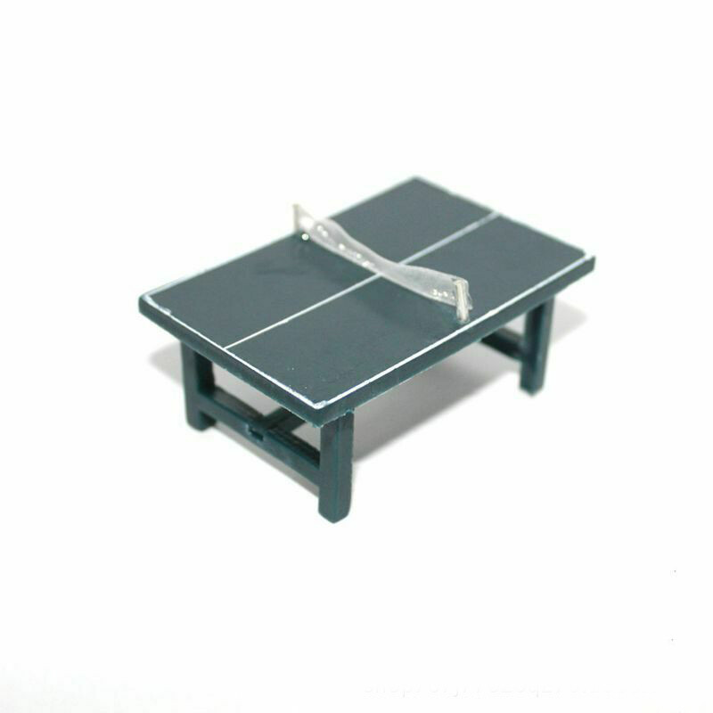1/24 Scale Dollhouse Miniature Table Tennis Table Set Garden Sports ...