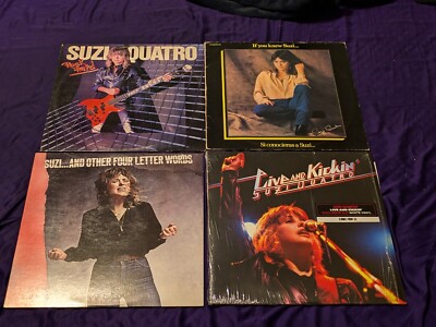 Suzi Quatro 4 Vinyl LP Lot, If You Knew, Rock Hard, Four Letter Words ...