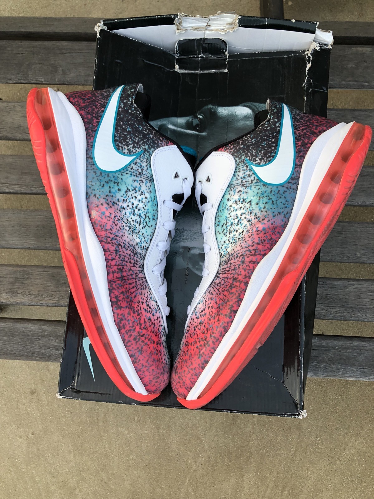 Nike Lebron James LBJ 8 Low V2 Miami Nights 11 Solar … - Gem