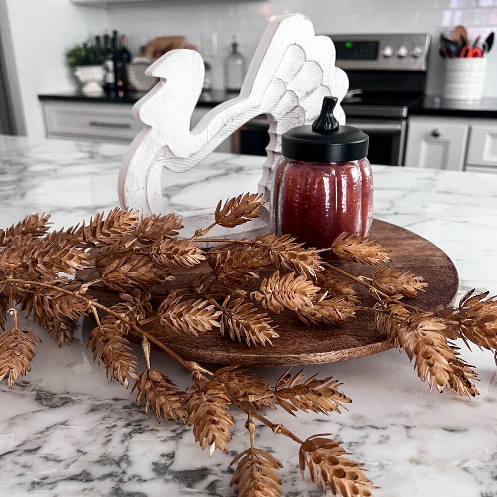 Wood Turkey Frame Figurine 8" High Autumn Fall Decor Acorn Thanksgiving ...