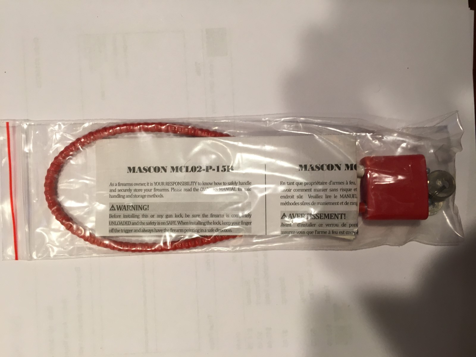 Gun Lock - Multi Model - Red/Orange - Factory OEM - S&W, Glock, Sig ...