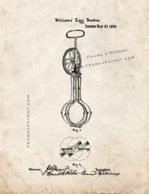 Egg Beater Patent Print Old Look | eBay