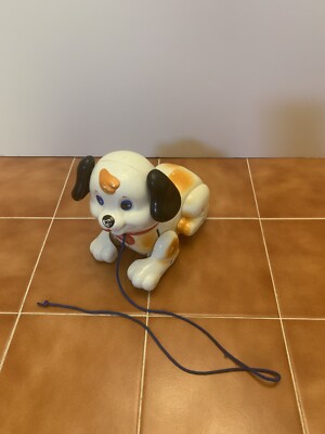 Vintage Fisher-Price Hard Plastic Pull Behind Puppy on String | eBay