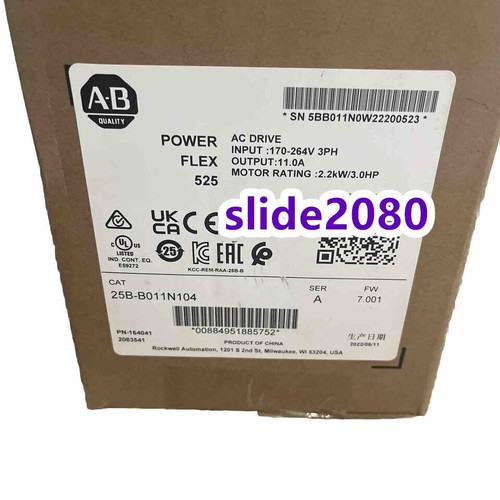 New Factory Sealed AB 25B-B011N104 / A PowerFlex 525 2.2kW (3Hp) AC ...