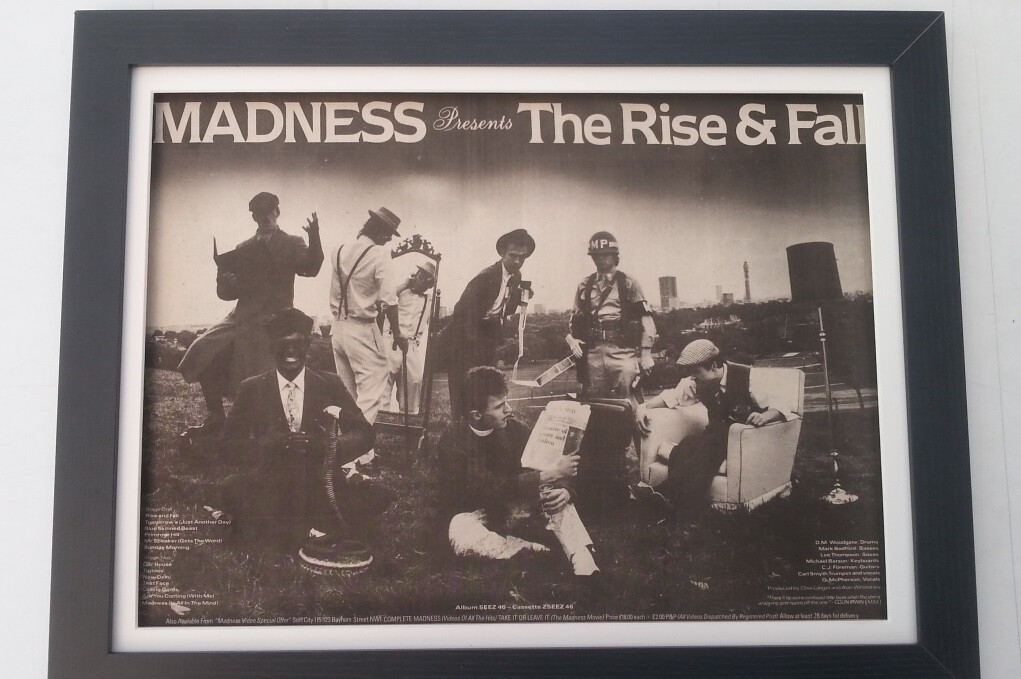 MADNESS*Rise And Fall*1982*ORIGINAL*POSTER*AD*ADVERT*FRAMED*FAST WORLD ...
