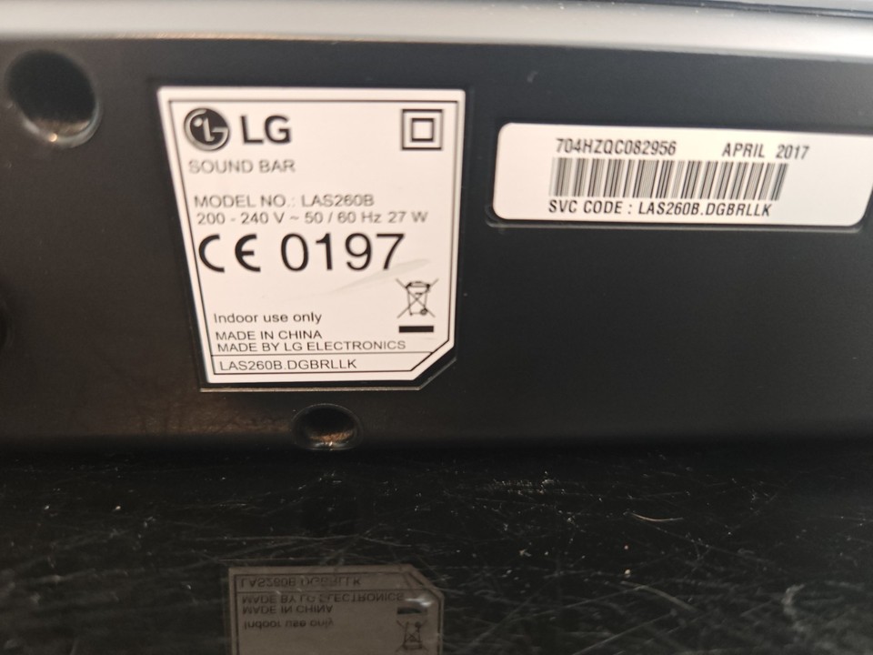 LG LAS260B 2.0 Ch Soundbar Slim Design Bluetooth Black Optical | eBay UK