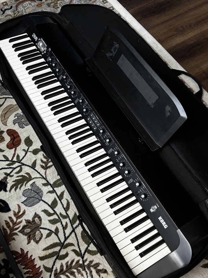 KORG SV-1 88-key keyboard piano with Korg SV1 case, leads, pedal and ...