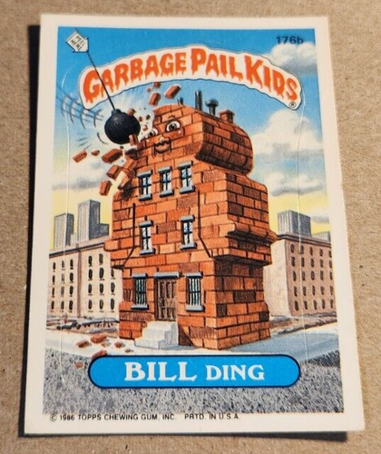 1987 Garbage Pail Kids BILL DING Sticker Card #176b | eBay