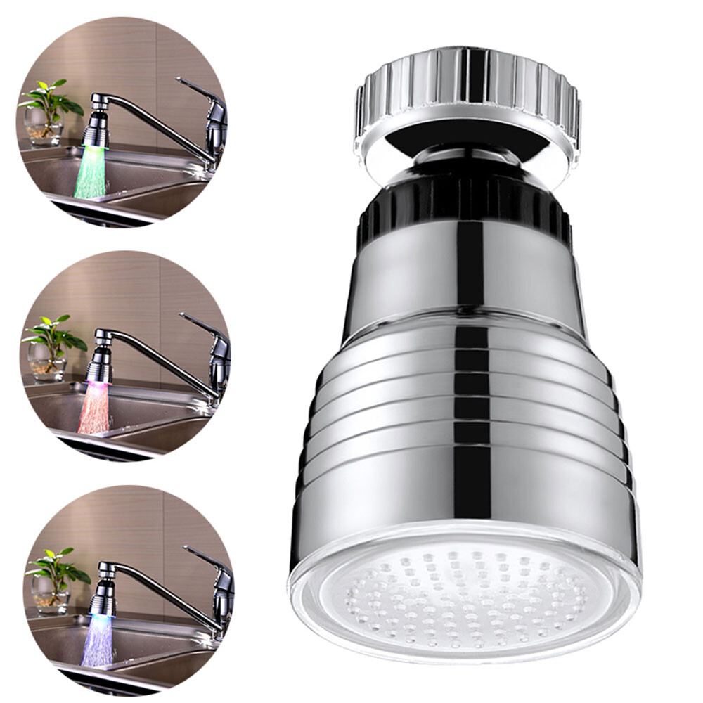 Kitchen Water Tap Temperature Sensor Light Glow LED Faucet ...