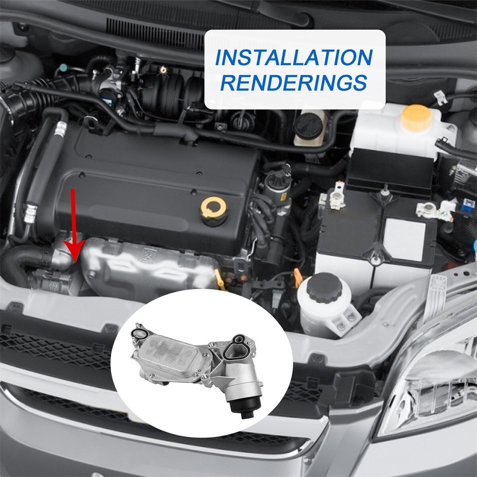 Engine Oil Cooler Filter Housing Assembly For Chevy Cruze Aveo 1.8L 1.4 ...