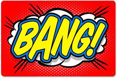 Vintage Retro Comic Book Bang! Batman Metal Sign Unique Gameroom Decor ...