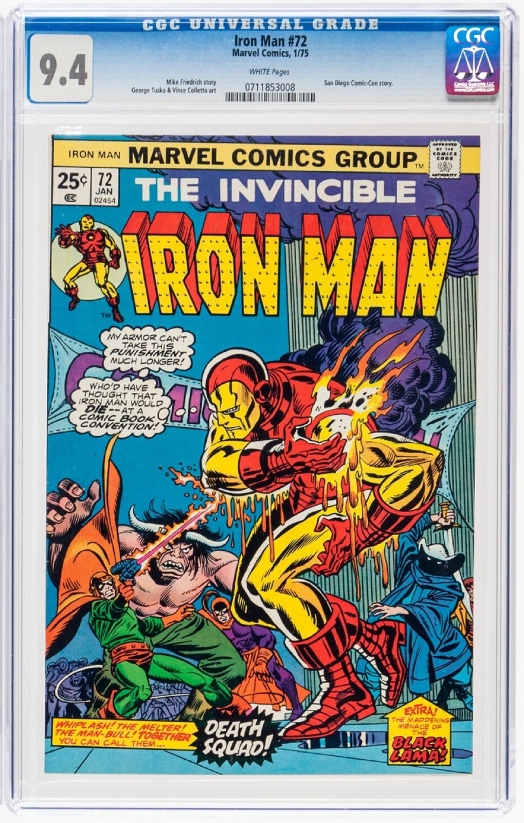 🔥 IRON MAN #72 CGC NM 9.4 WHITE PAGES SUPER NICE Bronze Age 1975 ...