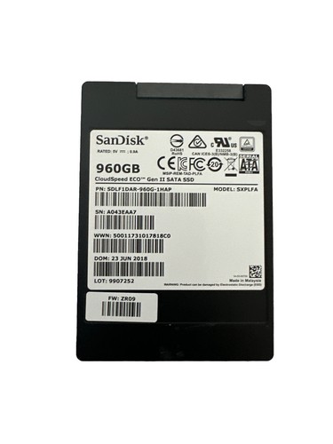 Sandisk Cloudspeed Eco Gen II SXPLFA 960GB 2.5" SATA SSD SDLF1DAR-960G-1HAP | eBay