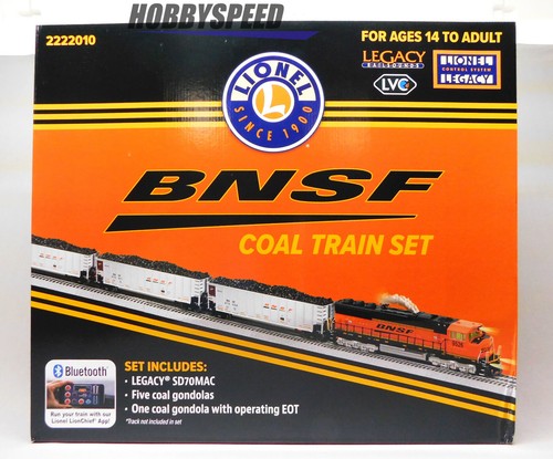 LIONEL BNSF LEGACY COAL TRAIN DIESEL LOCOMOTIVE SET O GAUGE railroad ...