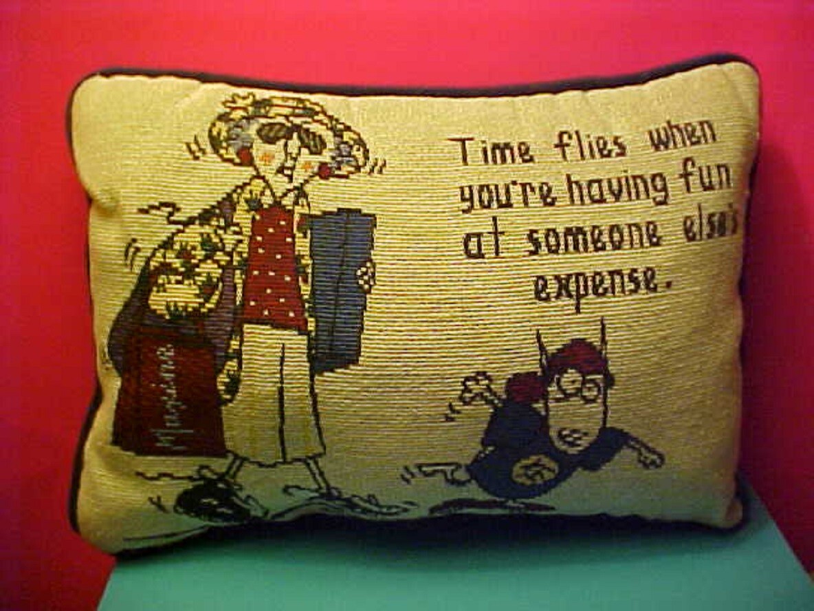 Shoebox HALLMARK MAXINE Pillow Time Flies when you're having fun ... | eBay