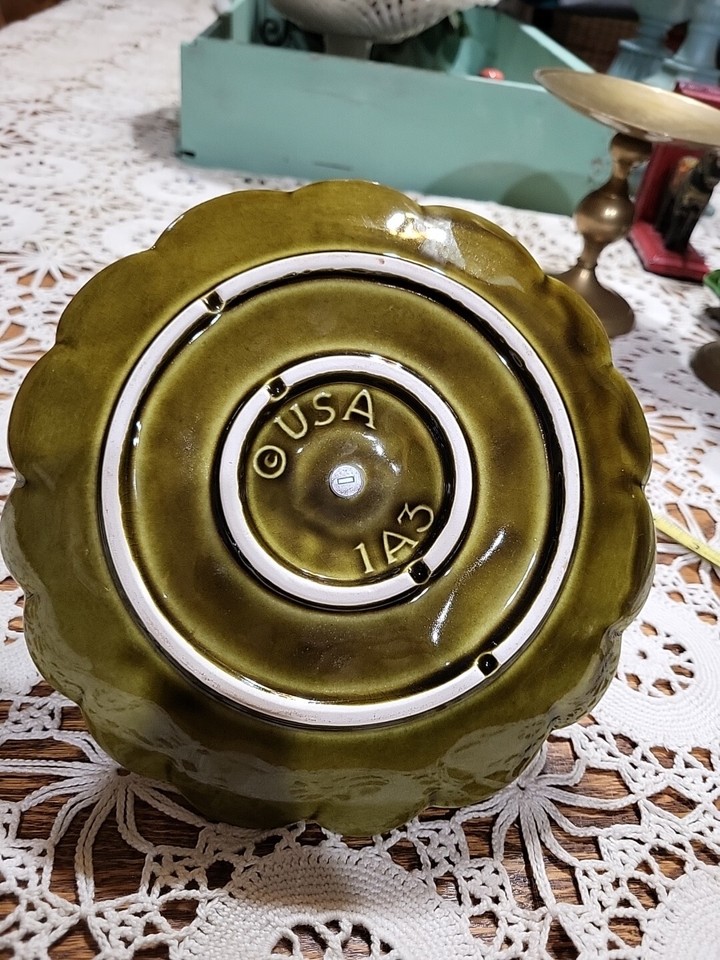 1970s Retro Mod Green Pottery Tidbit Tray | eBay