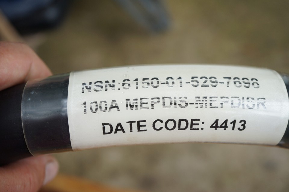 100 Amp Power Adapter Cable HUBBELL 5100C9W to Military, 4'L, 6150-01 ...