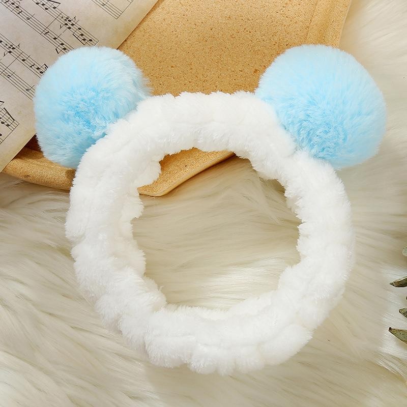 Panda Ear Coral Fleece Headband Fashion Hair Accessorieswarm ...