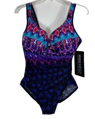 NWT Miraclesuit Bella Alba Escape One Piece Swimsuit in Midnight Blue ...