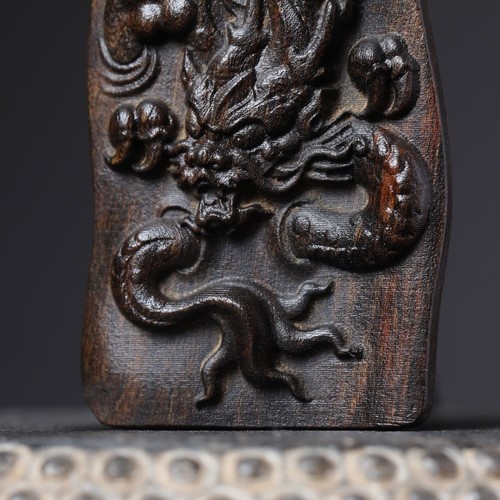 Brunei Agarwood Dragon Pendant Carved Wood Zodiac Amulet Car Hanging ...
