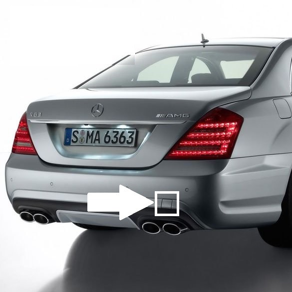 MERCEDES MB S W221 Rear Towing Hook Eye Cover Painted by Your Colour ...