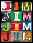 JIM Name Poster featuring photos of actual sign letters | eBay
