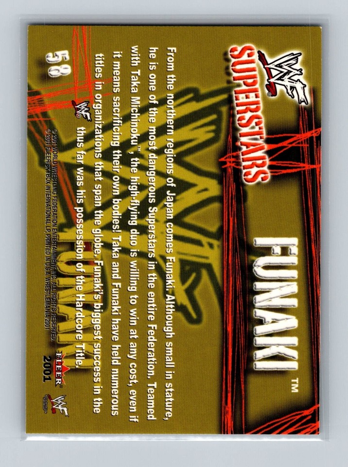 2001 Fleer WWF Wrestlemania Wrestling Funaki #58 | eBay