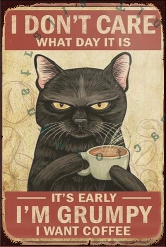 I'M GRUMPY Rustic Look Vintage Shed-Garage Bar Plaques Man Cave Tin ...