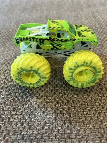 Hot Wheels Gunkster Monster Truck Yellow Wheels 1/64 Glow in the Dark ...