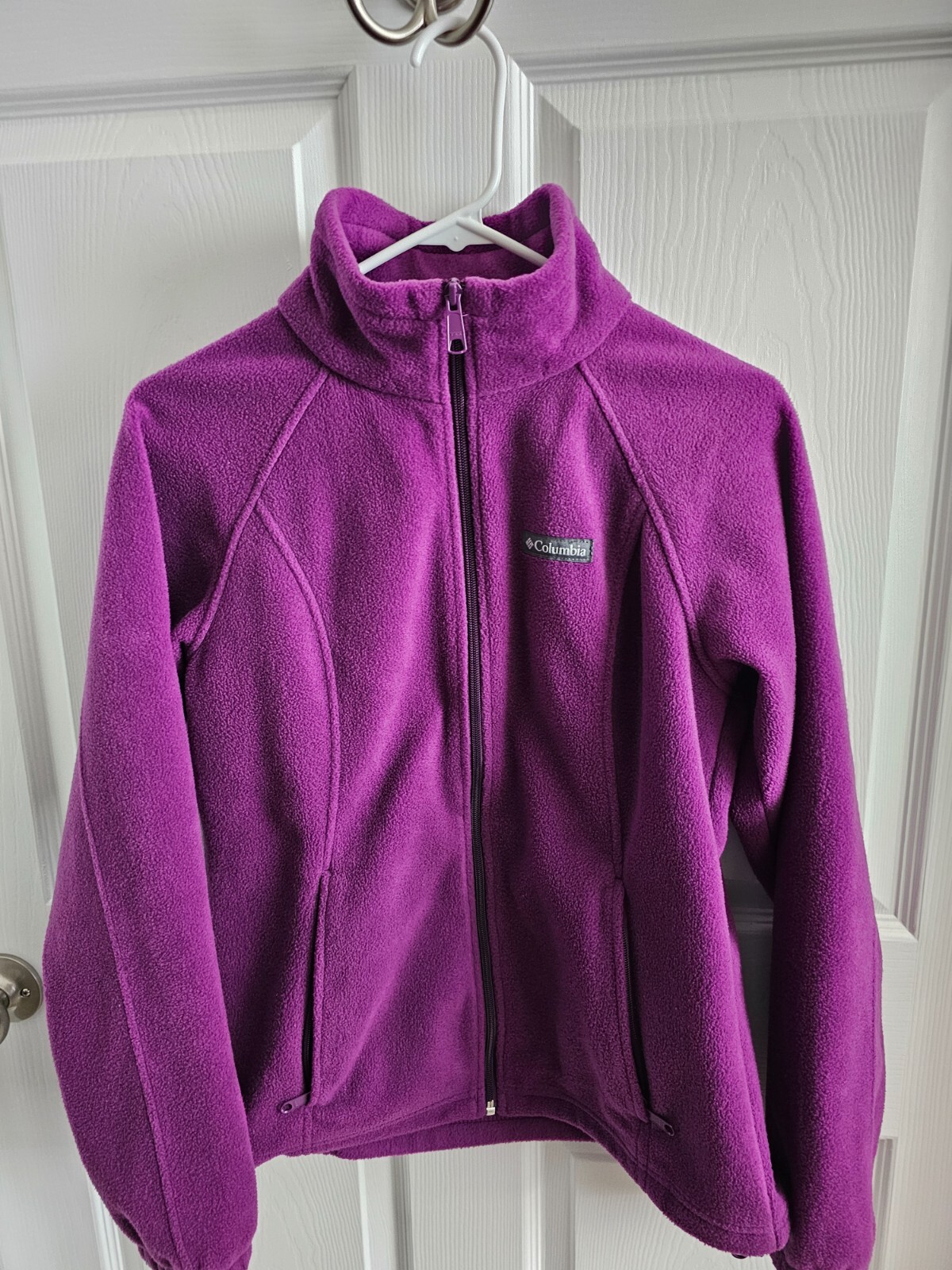 Columbia Women's Fleece Zip-Front Jacket Two Zip Pockets, Fuchsia ...