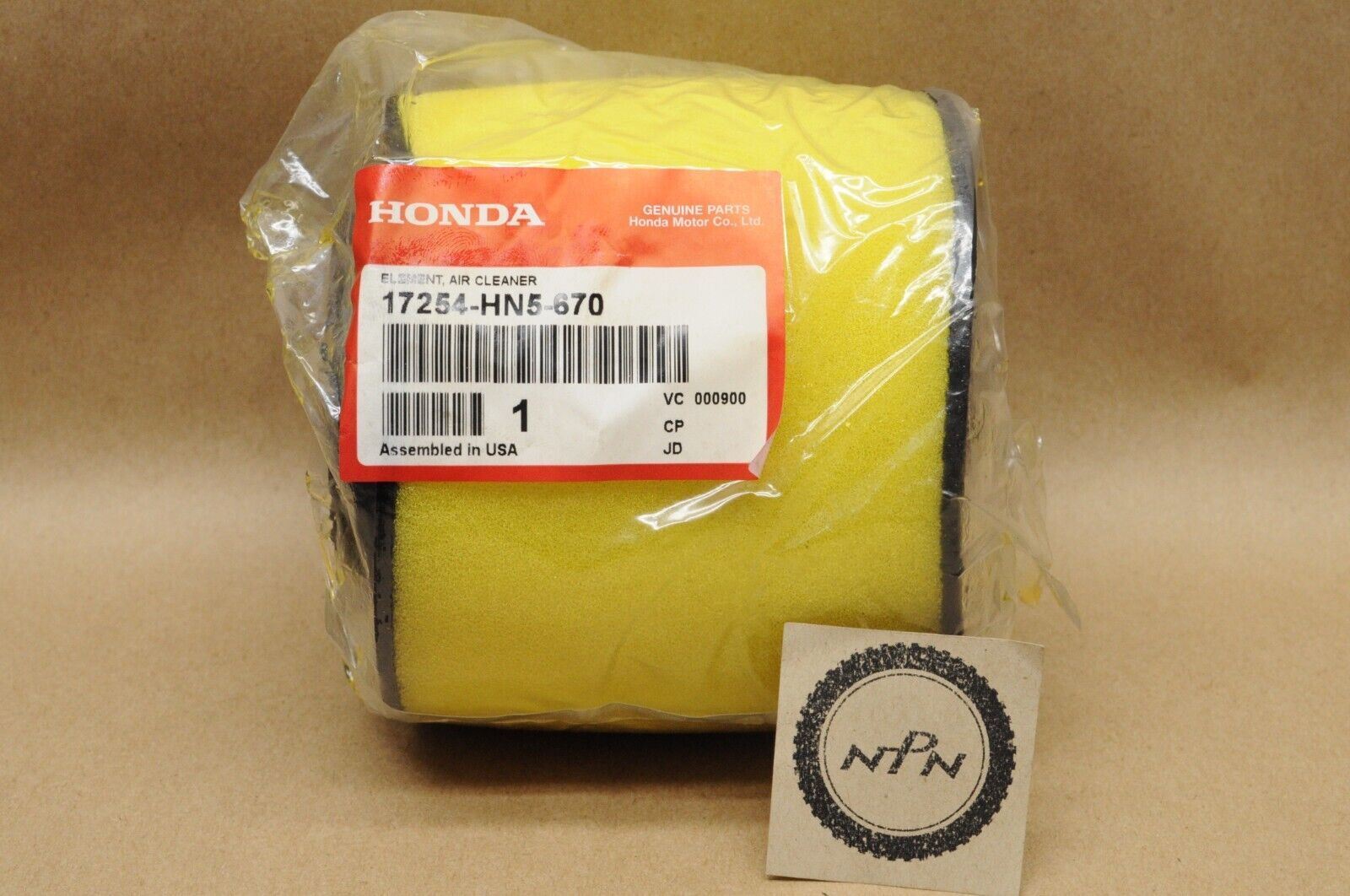 NOS OEM Honda 2000-2007 TRX350 FOURTRAX Air Filter Cleaner Element ...