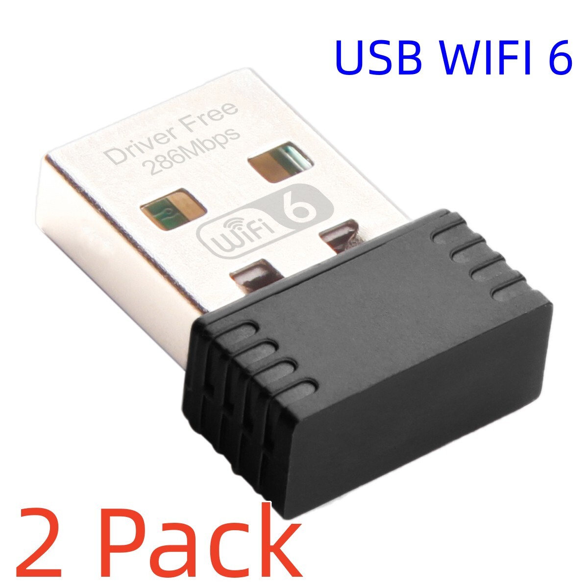 2 X Mini WiFi 6 USB Wi-Fi Adapters Dongles Singal Dand 2.4Ghz 802.11AX ...